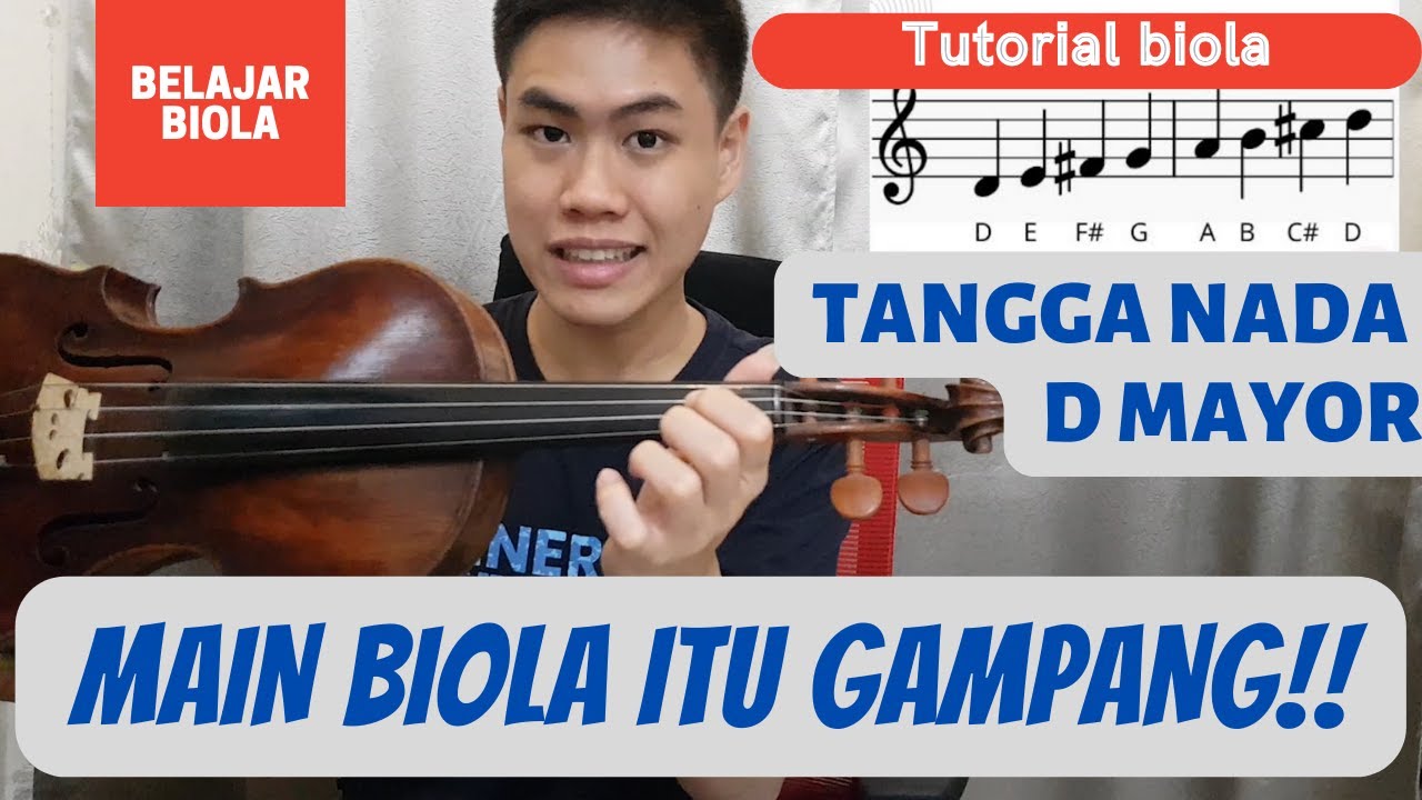 Belajar Biola, Tutorial Main Tangga Nada D Mayor dan nada di Biola dari ...
