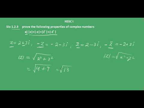 1.2.3 prove the following properties of complex numbers a) |z|=|-z|=|z ...