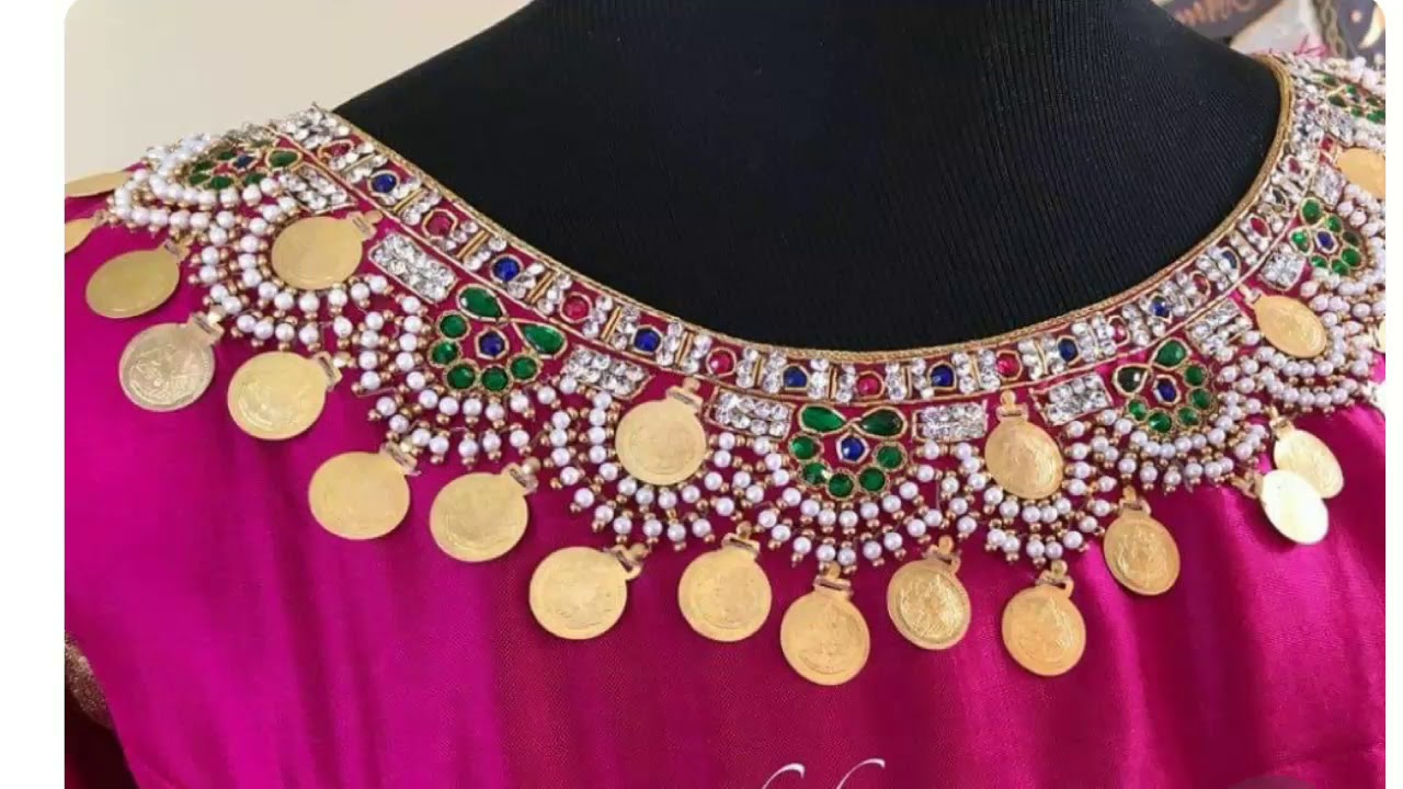 Gorgeous Kasu embellished work designs - YouTube