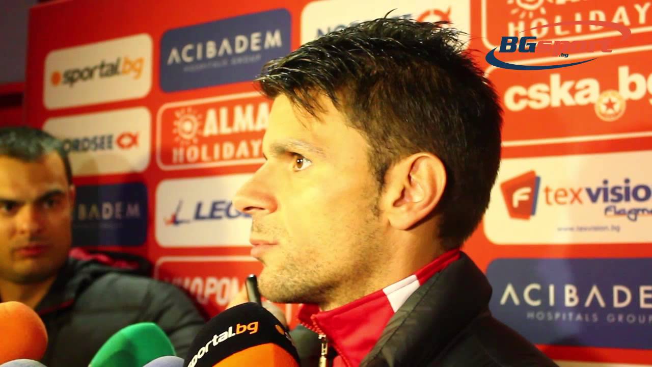 Valentin Iliev speaking after the match PFC CSKA Sofia against PFC ...