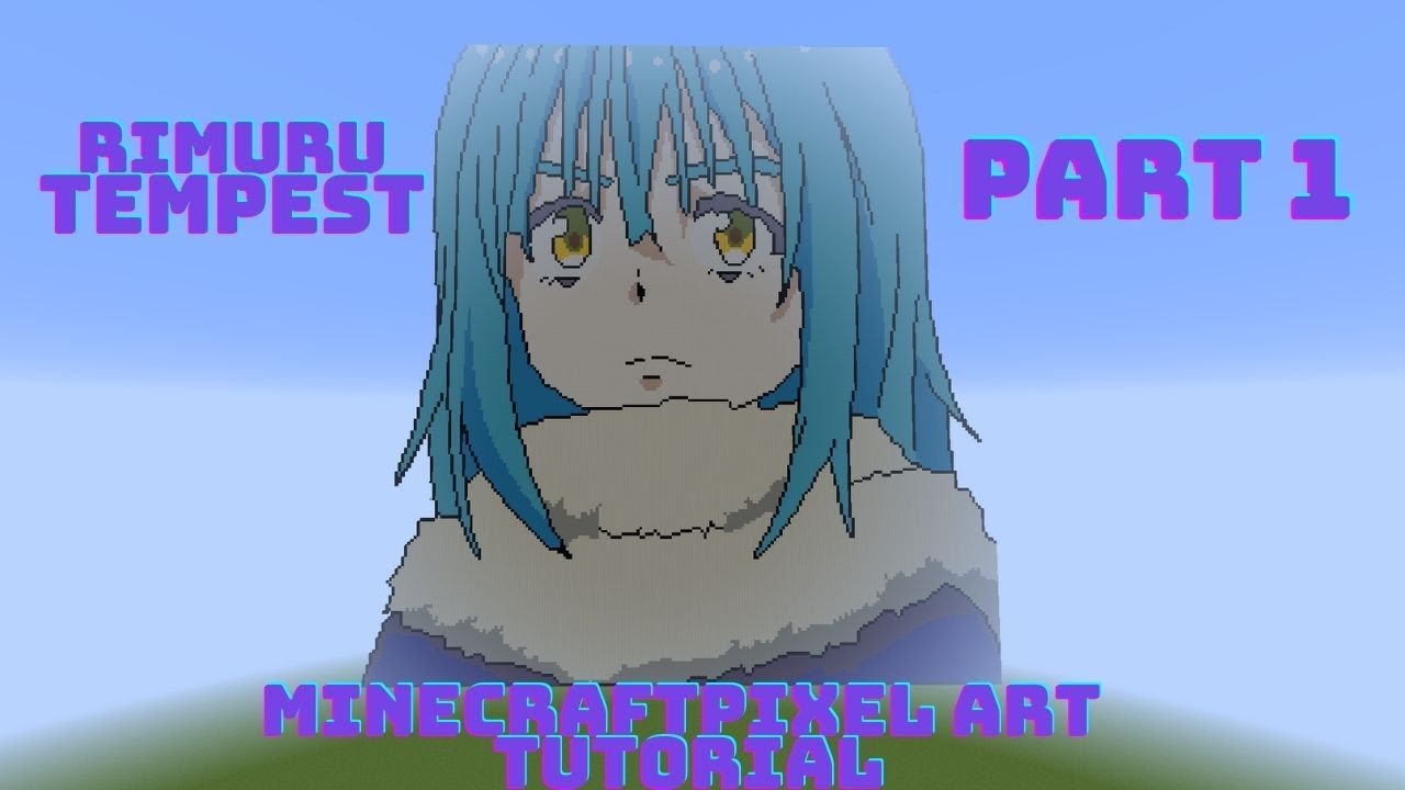 Minecraft Pixel Art Tutorial - Rimuru Tempest Human Form Part 1 - YouTube