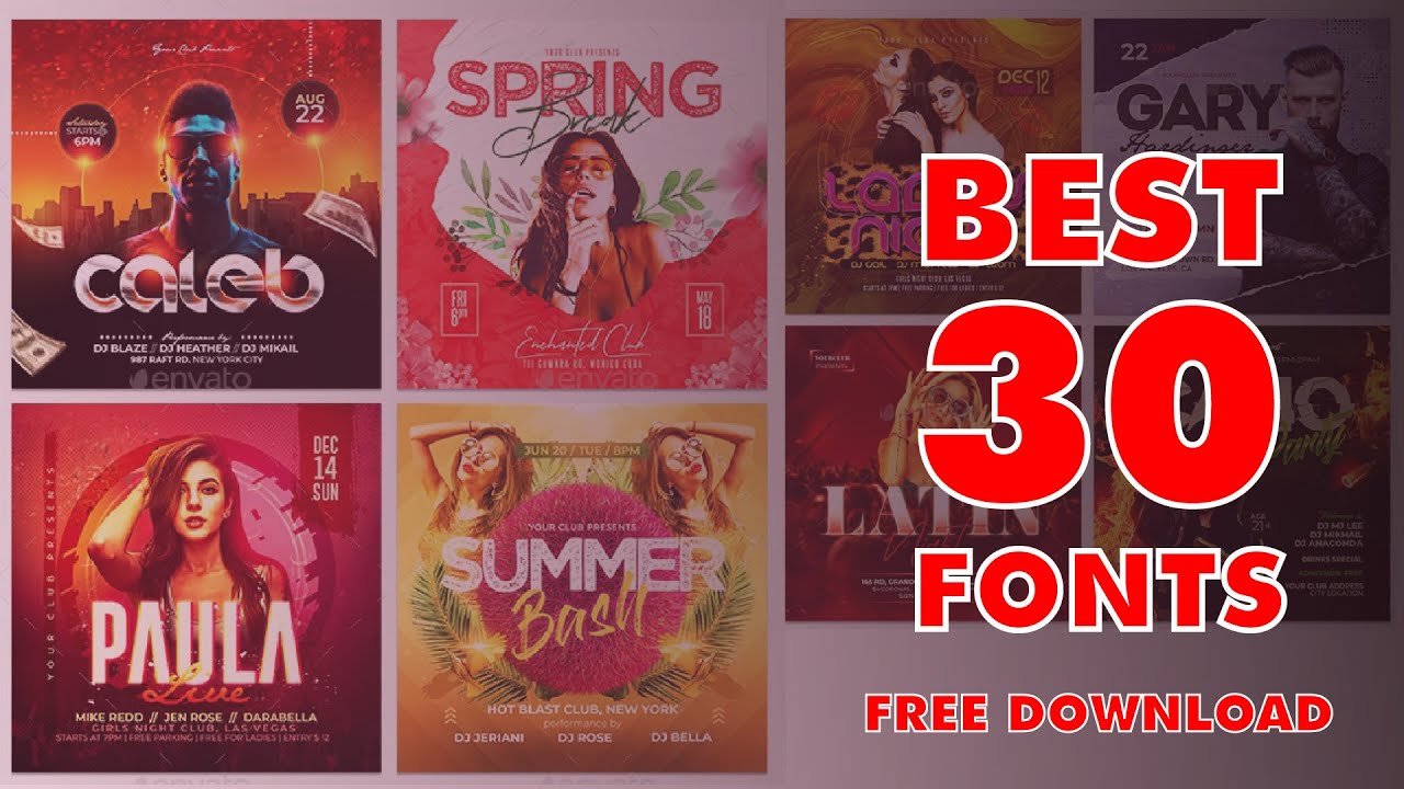 30 Beautiful Fonts For Social Media Templates - FREE To Download NOW ...