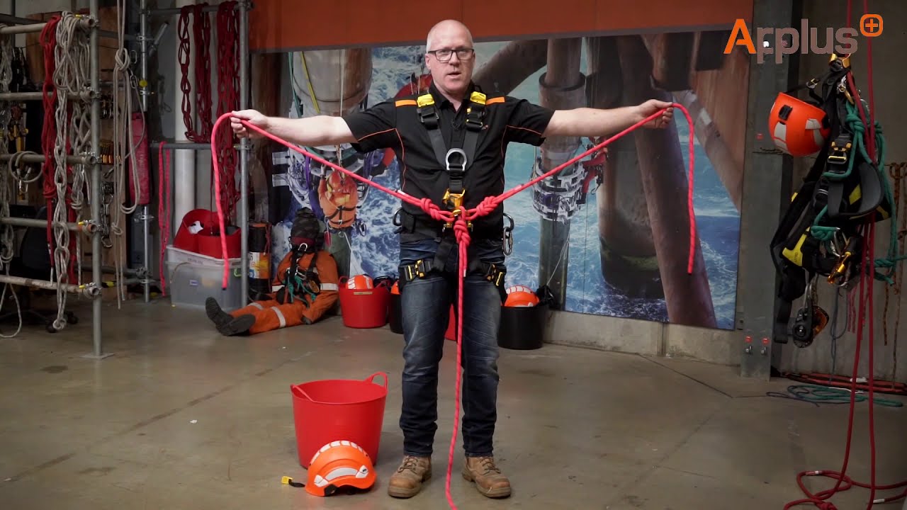 IRATA Applus Rope Access Training - Basic/Standard Harness Setup - YouTube