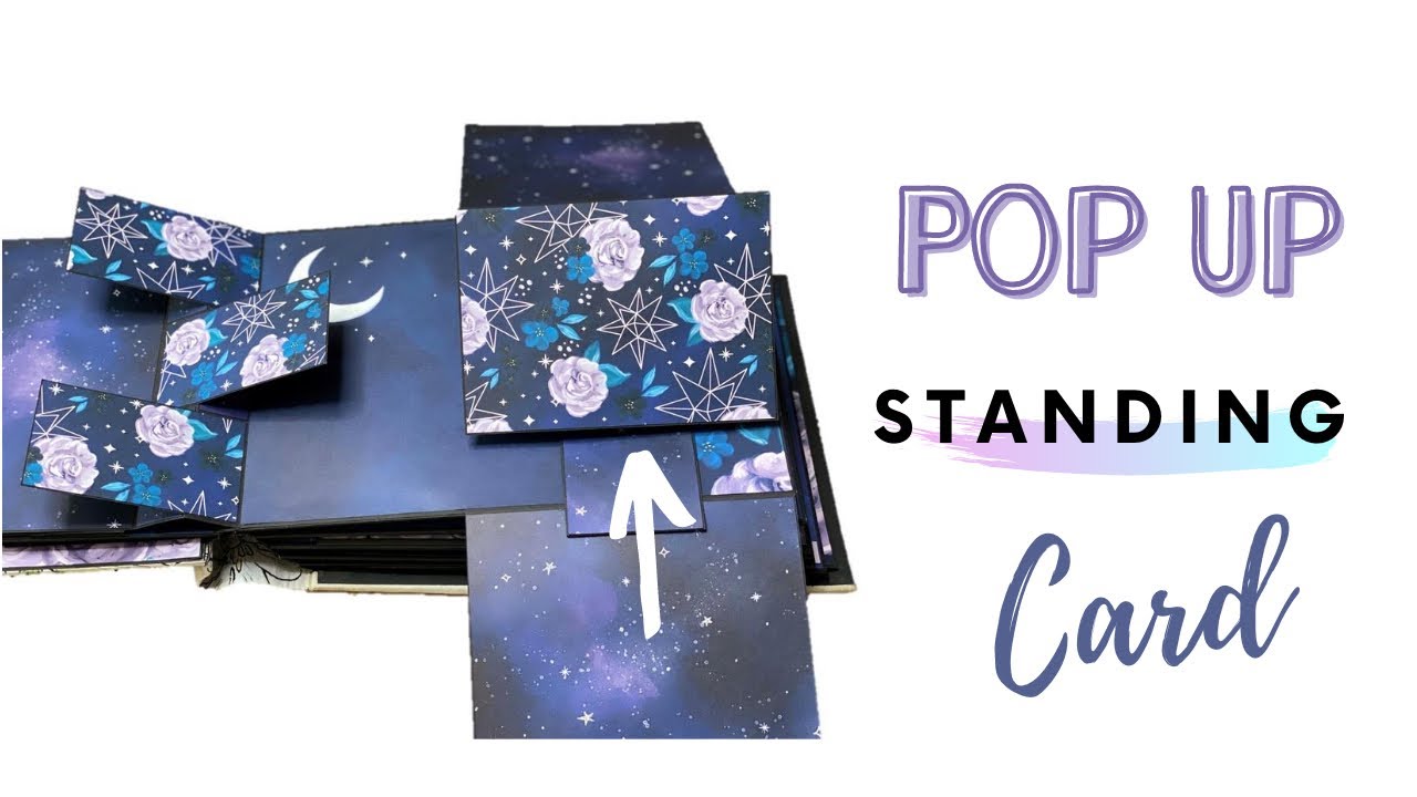 Pop Up Card Tutorial | DIY Popup Standing Card | Scrapbook Page Idea ...