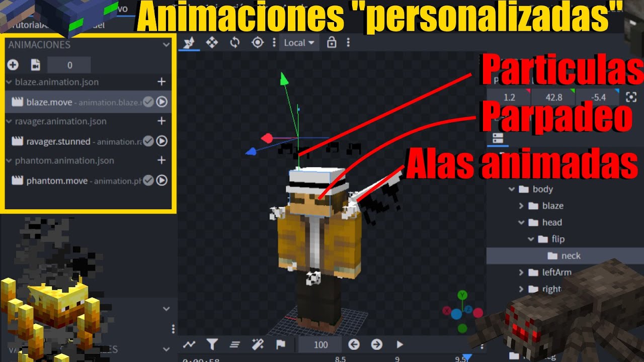 Como hacer Skins 4D Animadas! para Minecraft Bedrock - YouTube