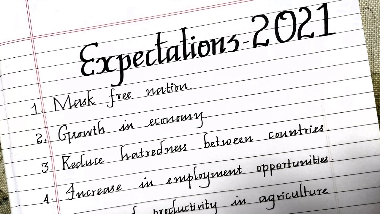 Expectations of 2021/ Happy New Year/ 2021 New Year Resolutions ...