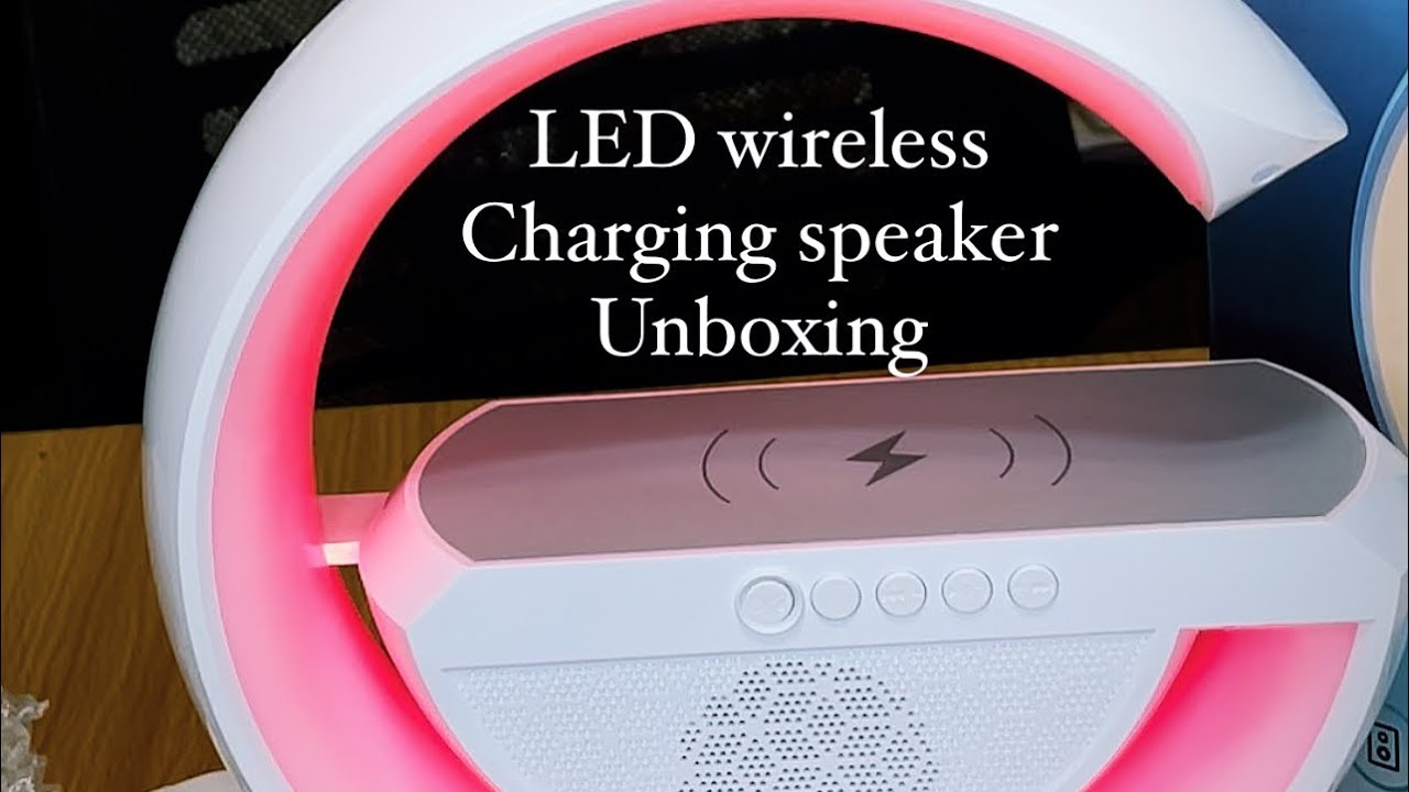 BT 2301. LED wireless charging speaker unboxing - YouTube