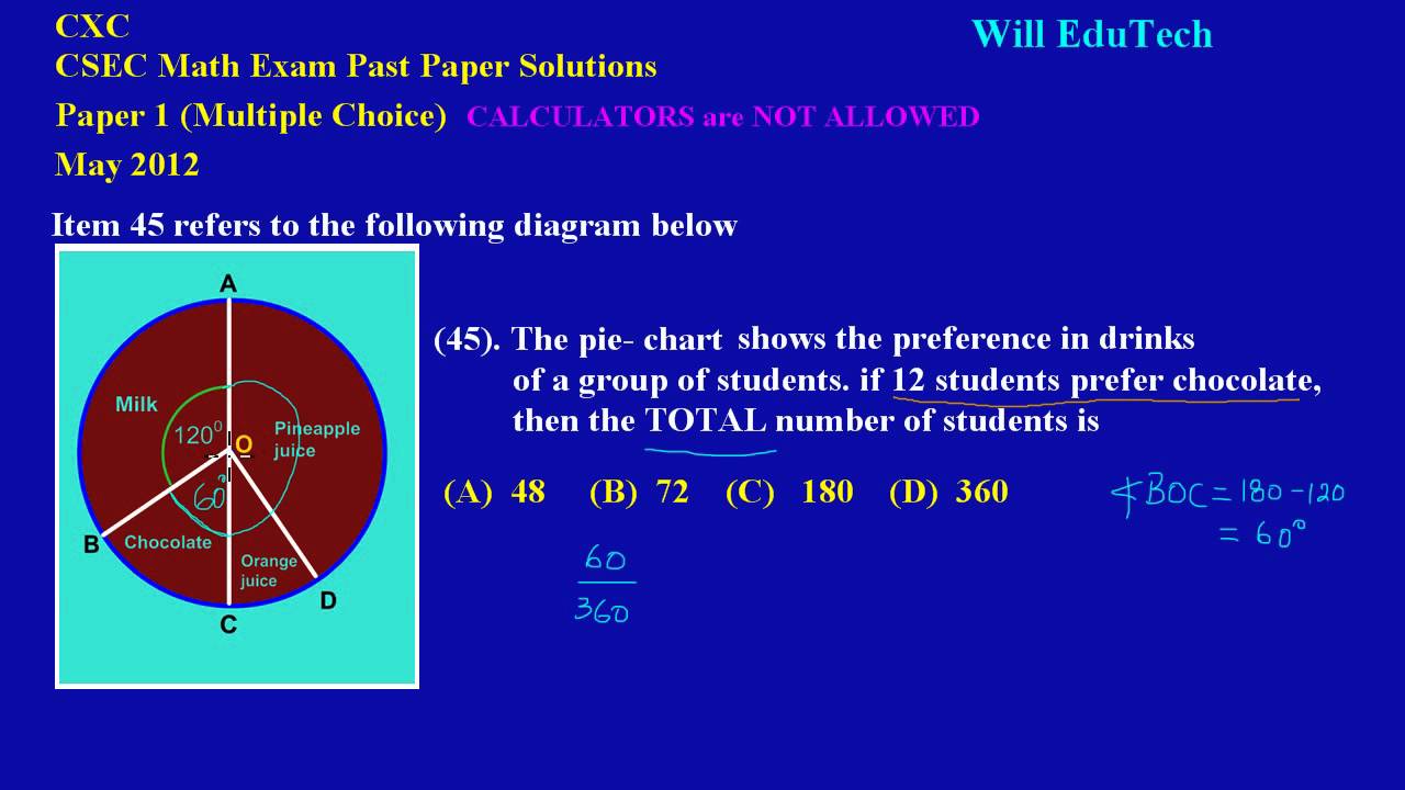 CXC Math Multiple Choice Ques (45) May 2012 Exam_by Will EduTech - YouTube