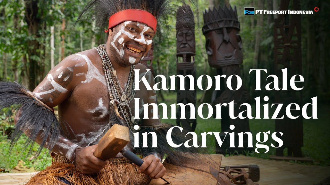 Kamoro tale immortalized in carvings | Carving Art of the Kamoro Tribe ...