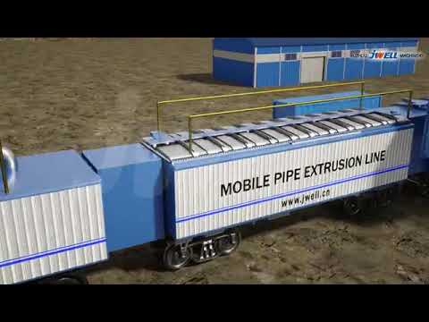 JWELL mobile pipe extrusion line - YouTube