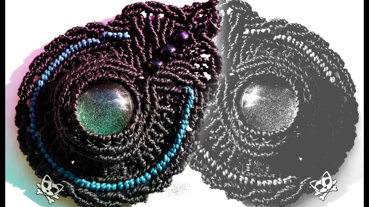 corded pendand preparations - micro macrame tutorial - YouTube