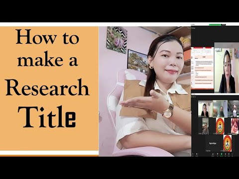 How to make a RESEARCH TITLE - YouTube