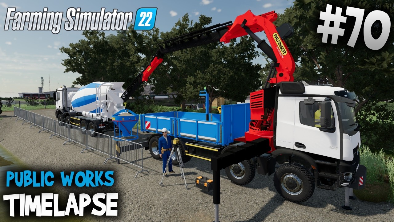 Heavy Crane Operations 🚧 Palfinger Crane PK160 👷 Public Works in FS22 ...