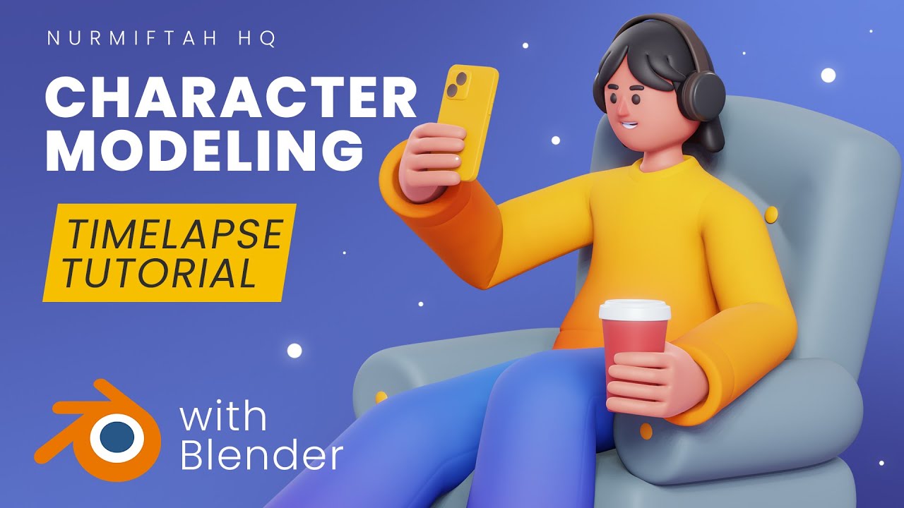 3D Stylized Woman Character Timelapse Process| Blender 3D Modeling ...