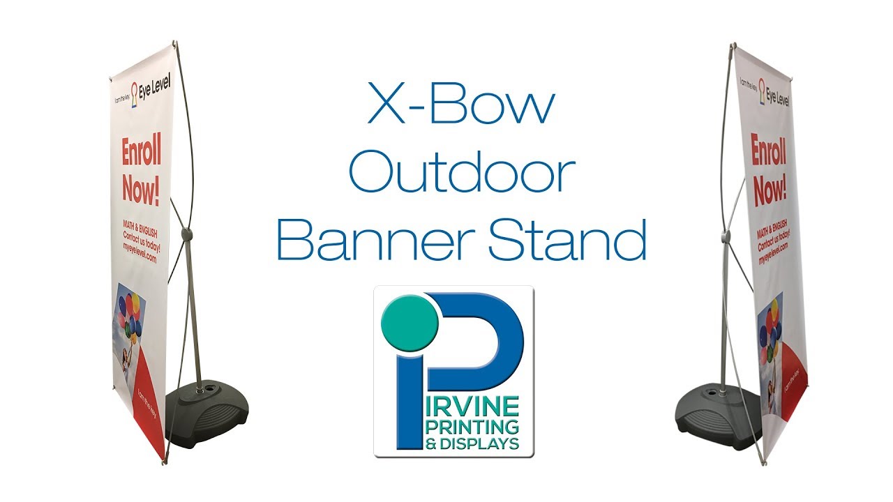 X-Bow Outdoor Banner Stand - YouTube
