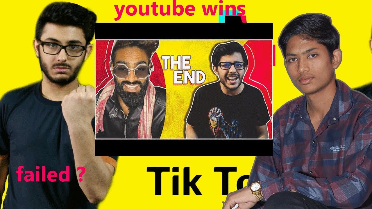 tiktok vs youtube THE END @carryminati @akrampathan ||akram pathan ||# ...
