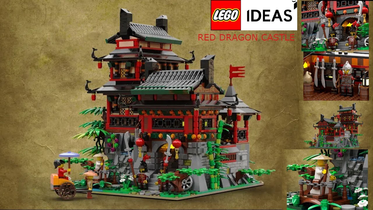 LEGO IDEAS RED DRAGON CASTLE By HP_Brixxter - YouTube