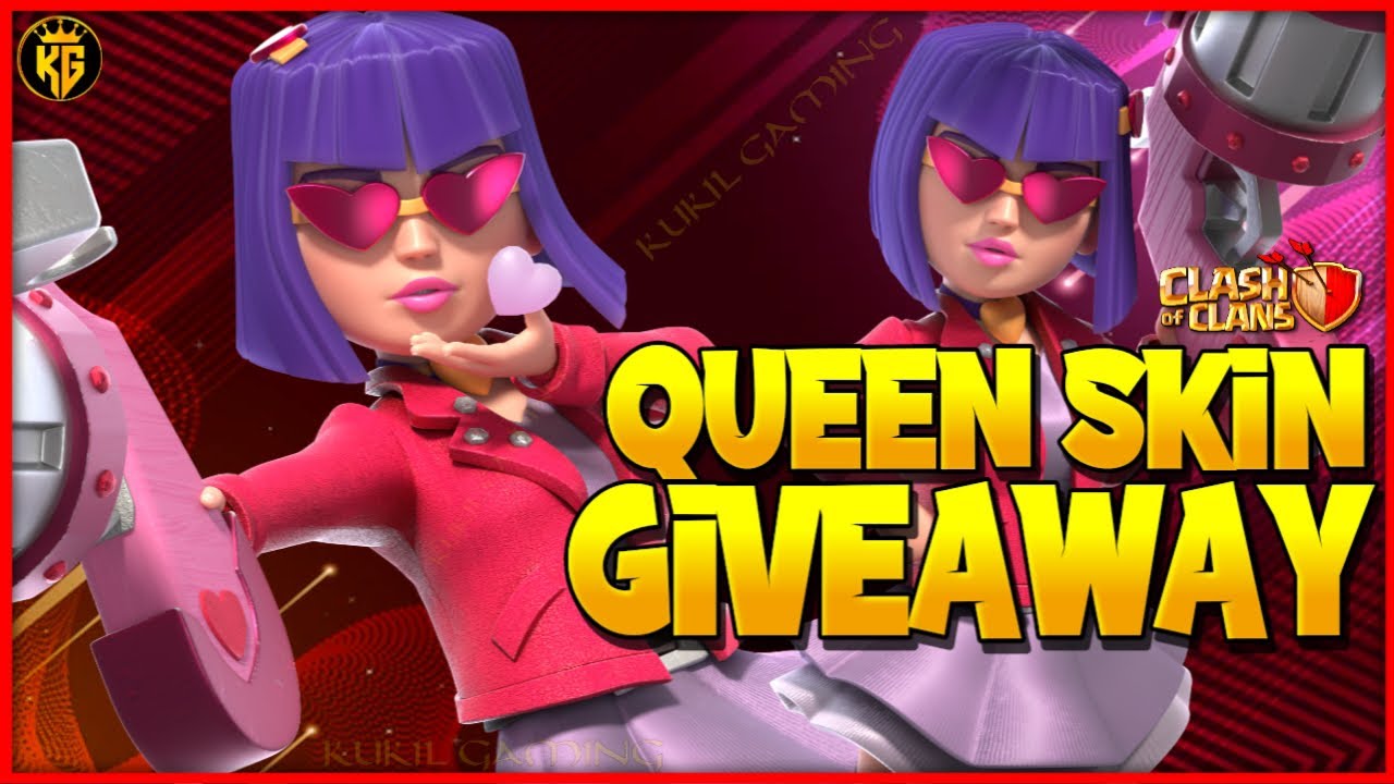 Coc Live | Heart Hunter Queen Skin GIVEAWAY | Base Review & Guide ...
