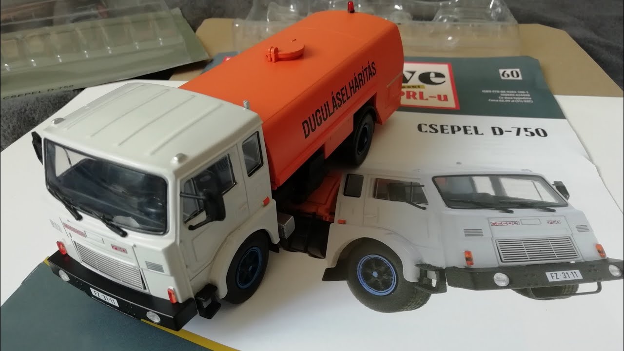 Unboxing Csepel D-750 #60 Kultowe Ciężarówki z epoki PRL-u 1/43 model ...