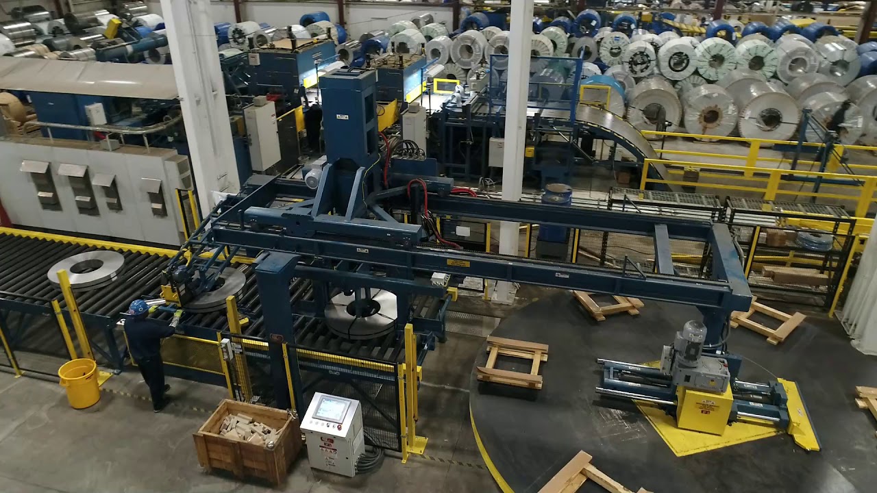 Slit Coil Packaging Lines Built by Red Bud Industries - YouTube