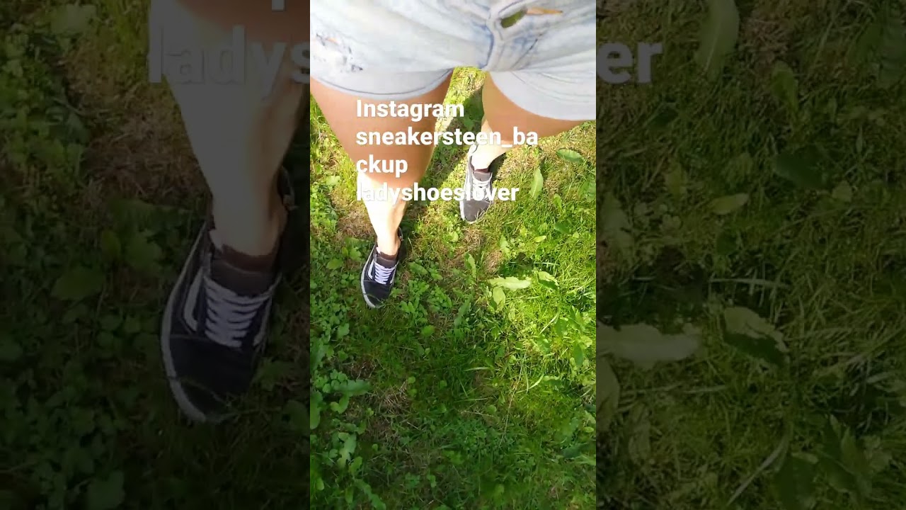 sneakers girl vans sockless dirty shoes and socks feet crushing ...
