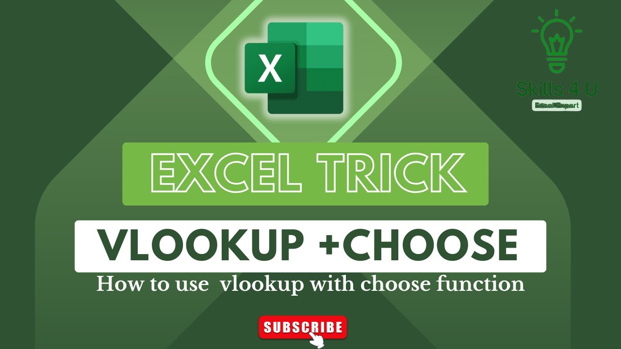 Vlookup with choose | Reverse Vlookup - YouTube