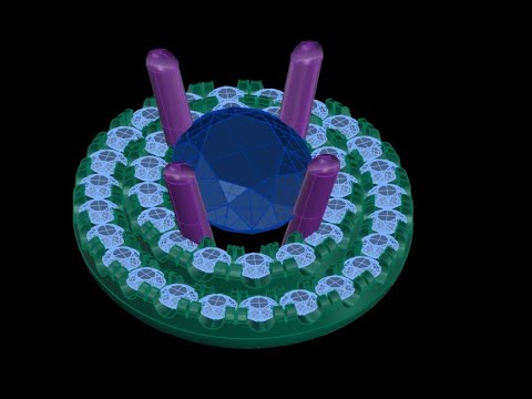 how to make a Double Halo Solitaire Ring in matrix 9/8 3d cad Jewelry ...