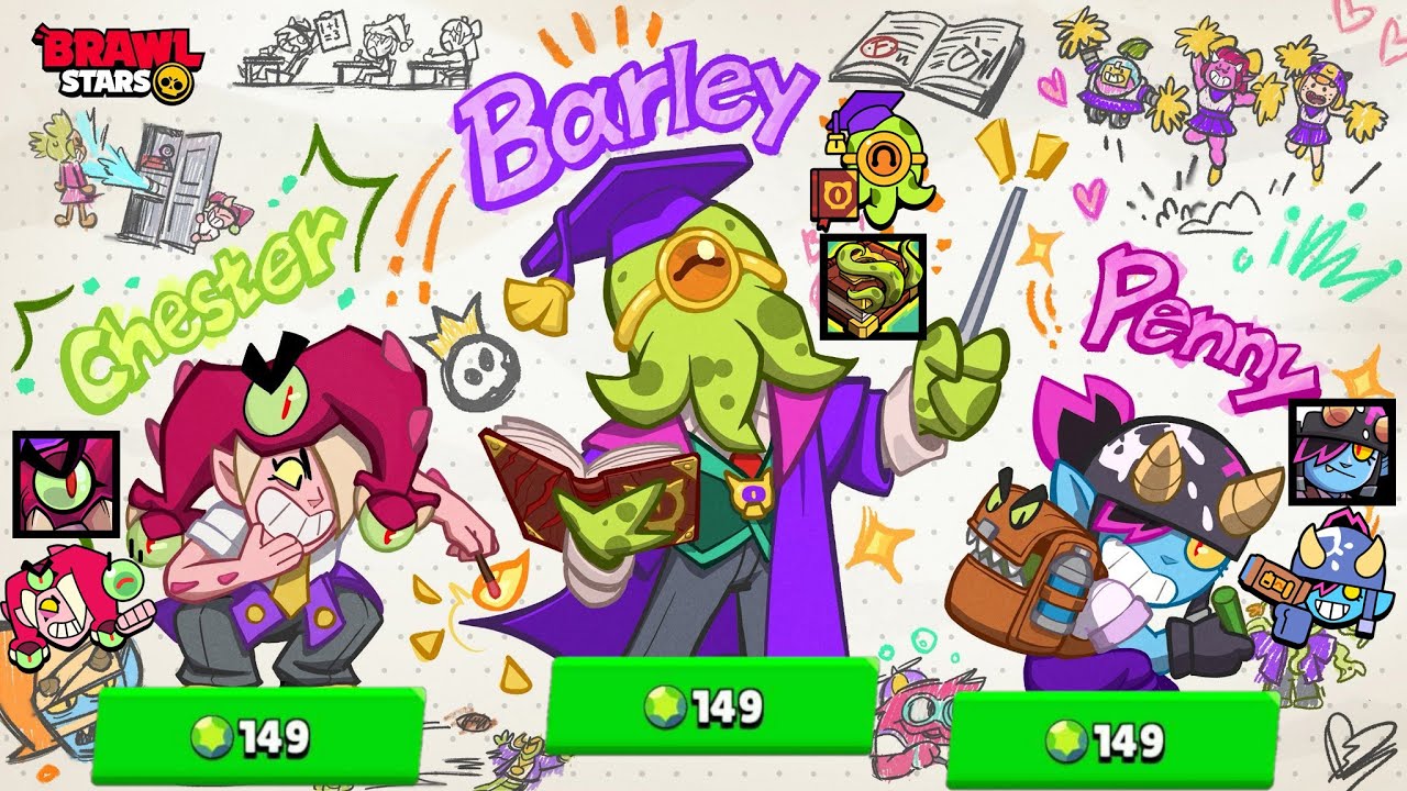Brawl Stars j'achète les skins du 2ème set de la Brawl Academy - YouTube