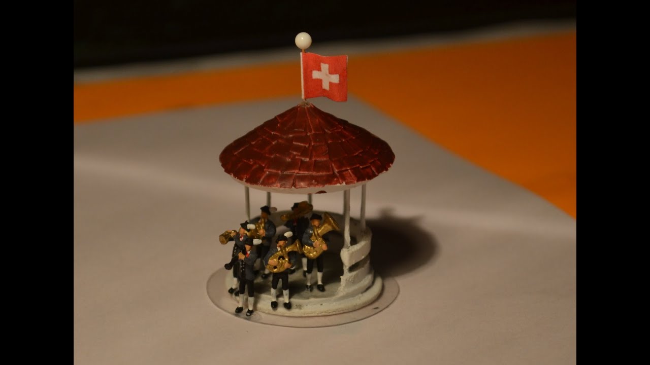 N-scale bandstand from scratch - YouTube