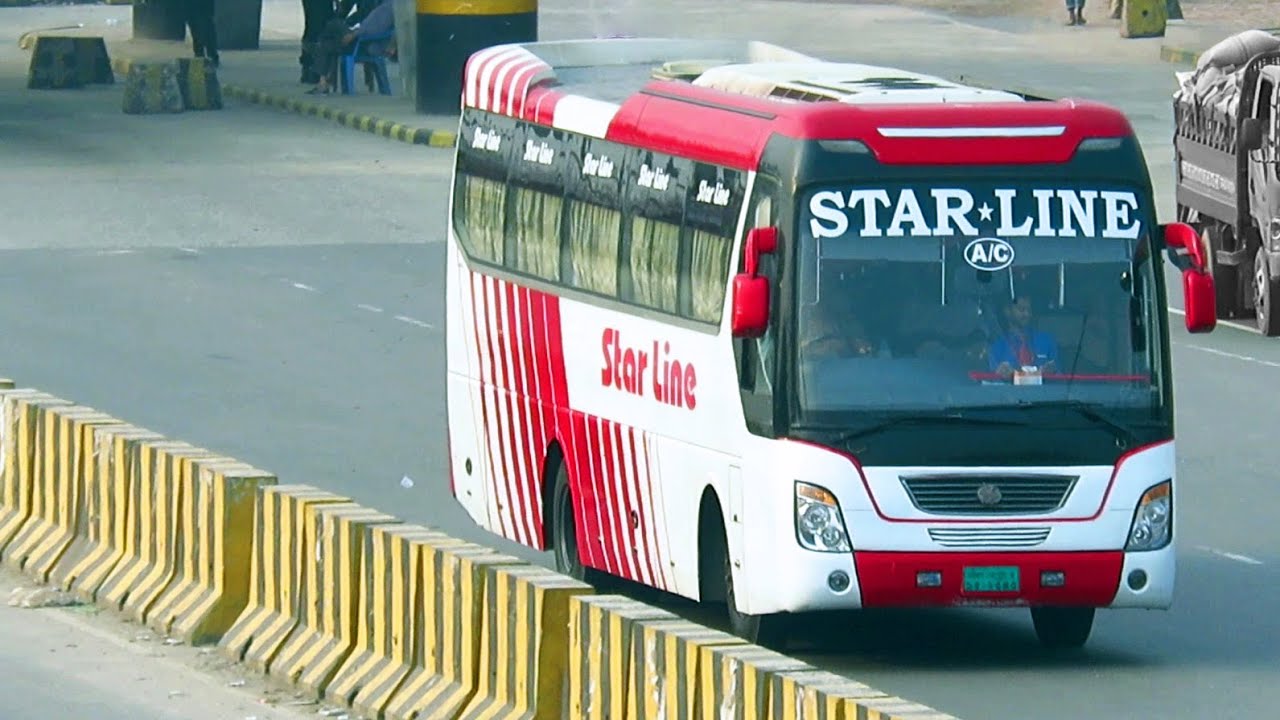 The Dominator of Noakhali (Feni) Star Line AC Buses at Meghna Bridge ...