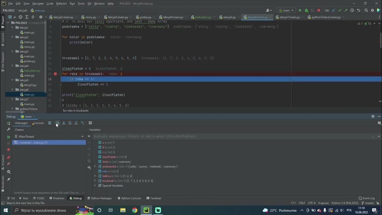 Python - tablice - Kompletny Kurs Programowania - [Lekcja 13] - YouTube