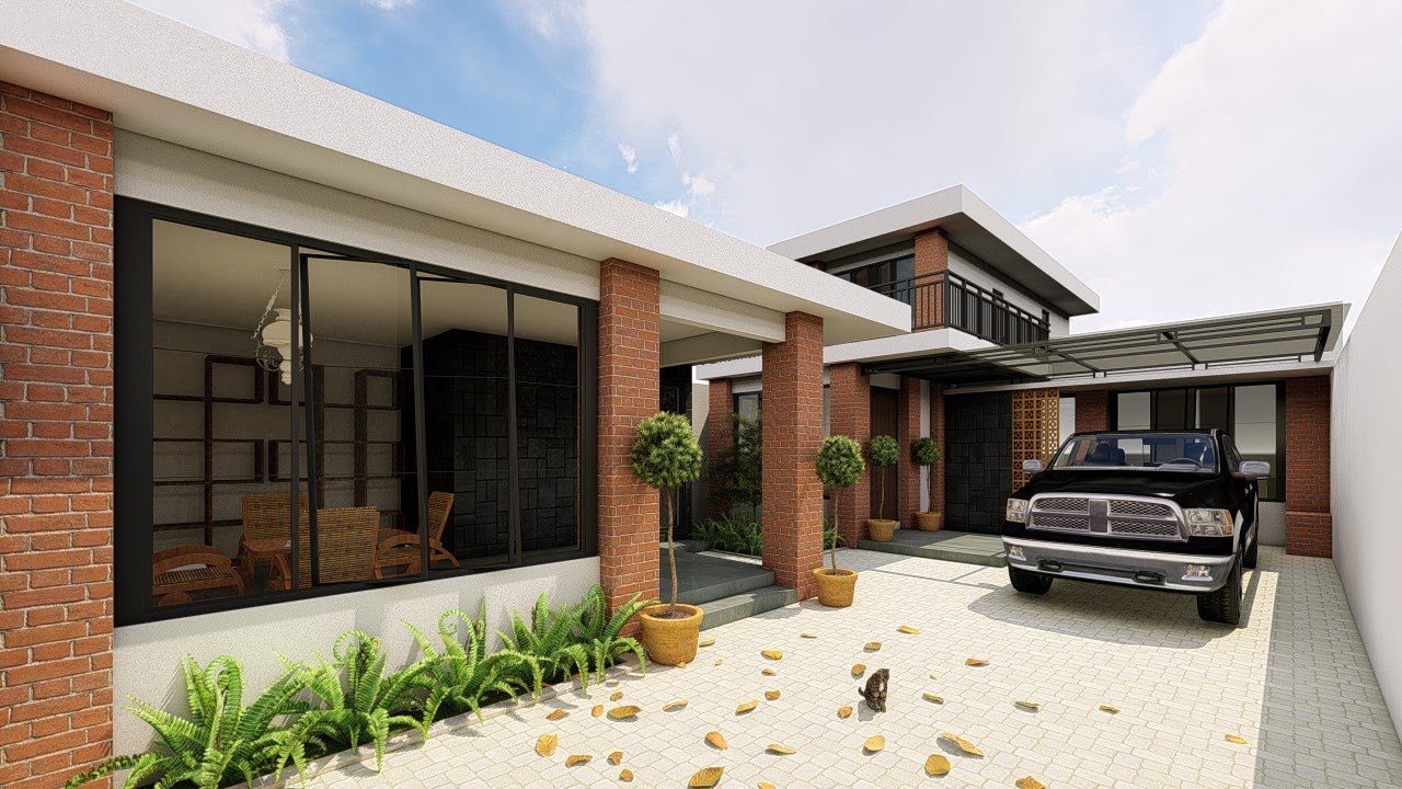 DESIGN RUMAH TINGGAL 2 LANTAI UKURAN 10 X 25 ( 5 KAMAR ) OMAH BOTO ...