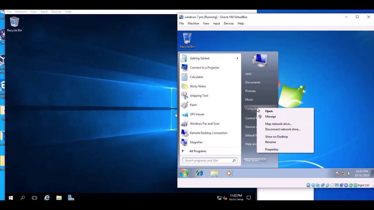 Join a Computer windows 7 to Domain Windows Server 2016 Oracle Virtual ...