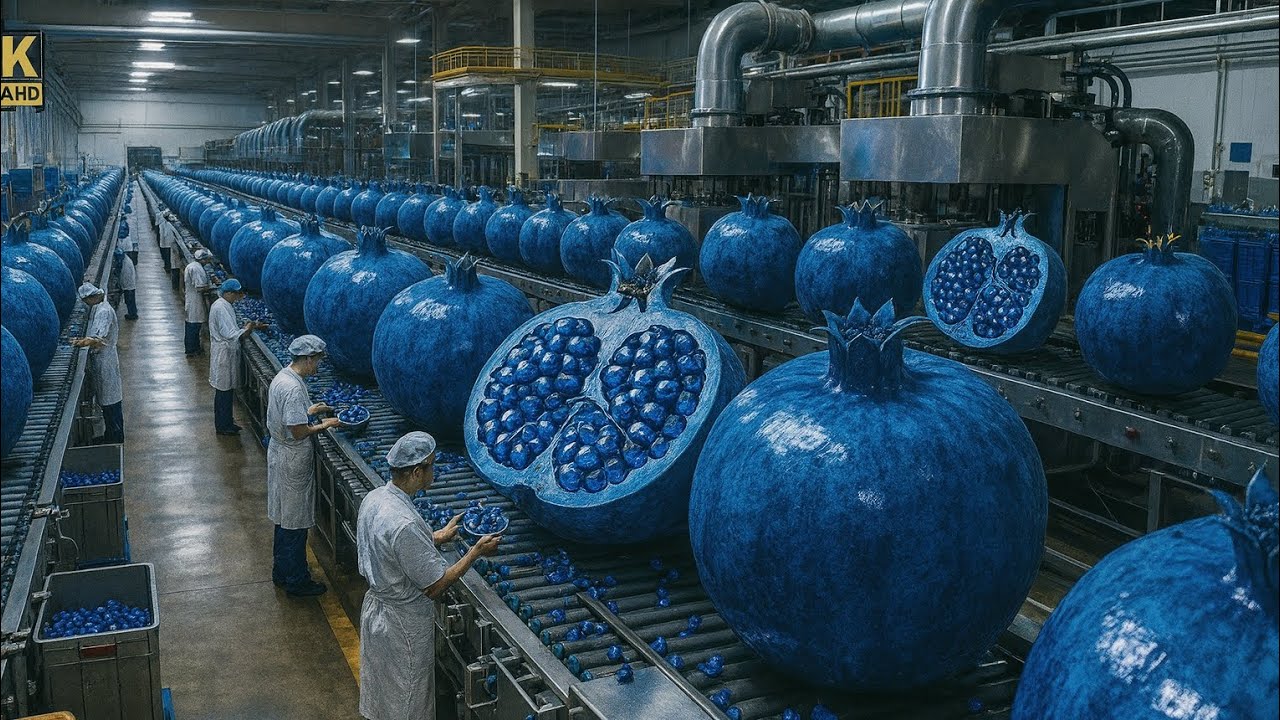 Inside a Modern Blue Pomegranate Factory: How Rare Blue Pomegranates ...
