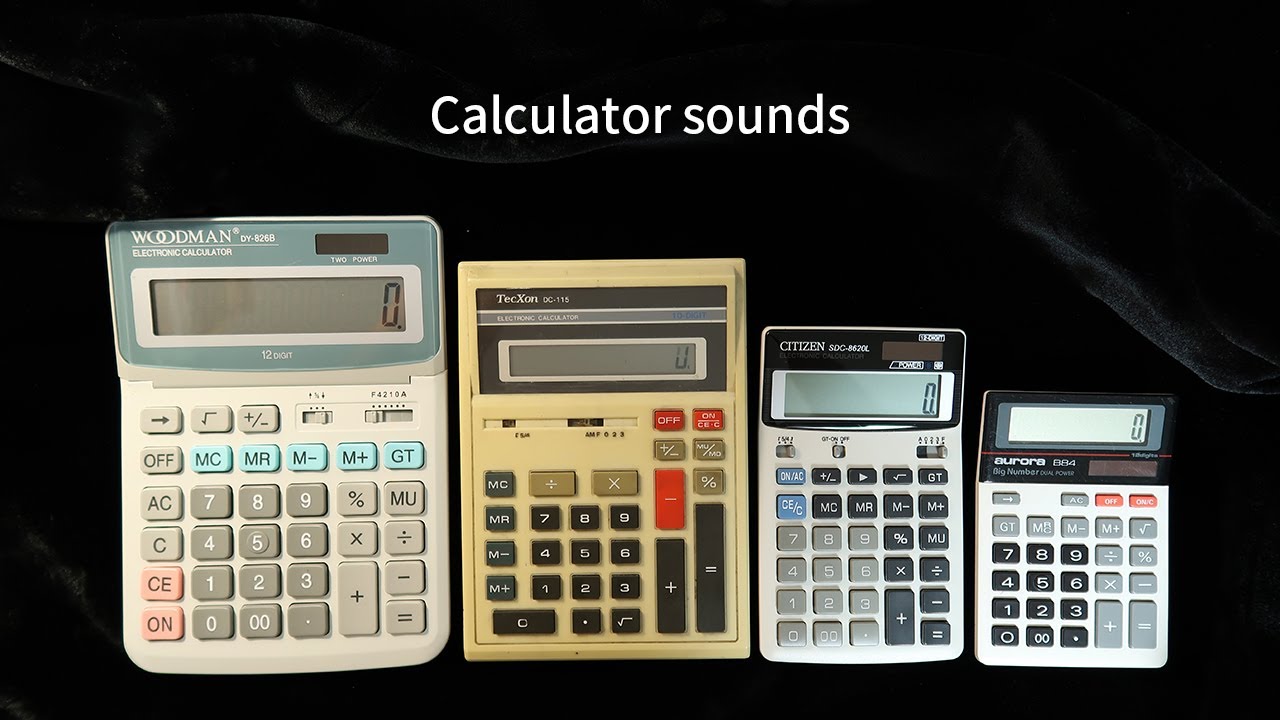 [ASMR] 4가지 계산기 두드리는 소리 / 버튼 누르는 소리 / Calculator sounds / Button sounds ...