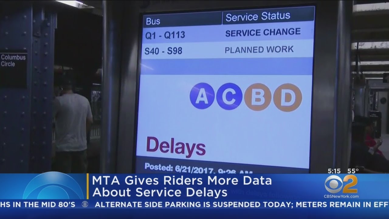 MTA Gives Riders More Data About Service Delays - YouTube