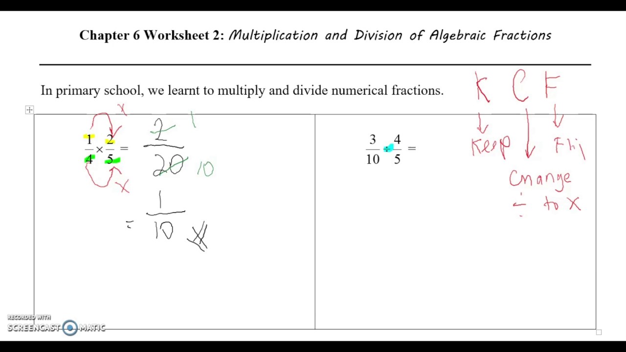 How to multiply & divide numerical fraction - YouTube