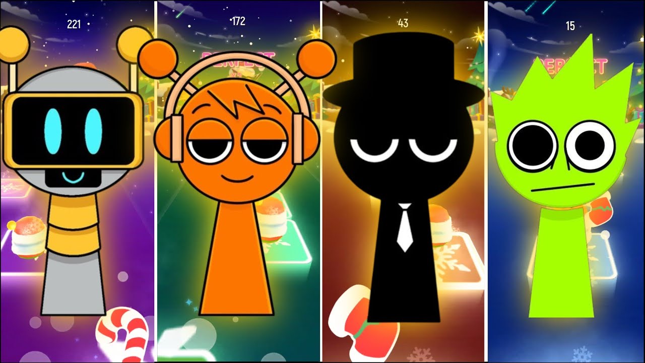 Fun bot VS Oren VS Black VS Lime | Tiles hop - YouTube