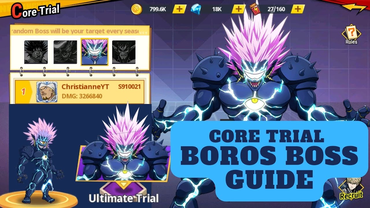 Core Trial Guide [BOROS] One Punchman: The Strongest - YouTube