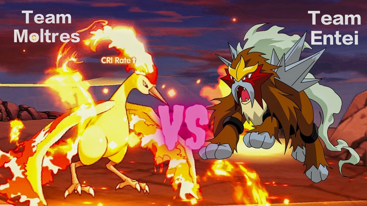 Battle Between Legendary Pokemons | Moltres VS Entei. 🔥 #pokemon - YouTube