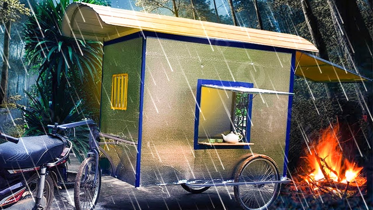 Camping Complete DIY build from a bike trailer start to finish! - YouTube