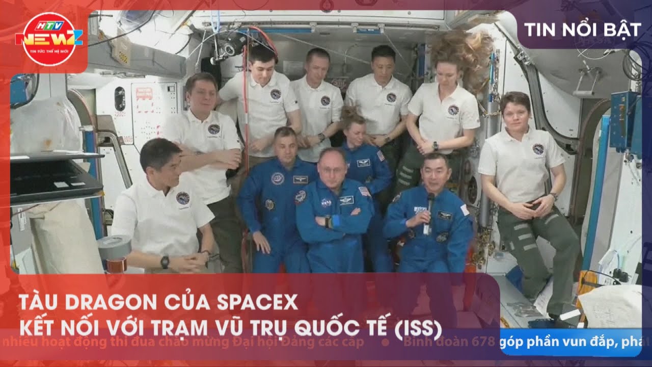 TÀU DRAGON CỦA SPACEX KẾT NỐI VỚI TRẠM VŨ TRỤ QUỐC TẾ (ISS) - YouTube