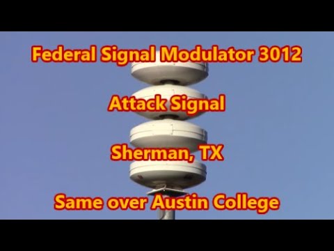 Federal Signal Modulator 3012 | Attack Signal | Sherman, TX (Siren Test ...