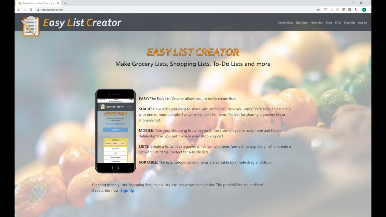 Easy List Creator Tutorial - Create A Grocery List - YouTube