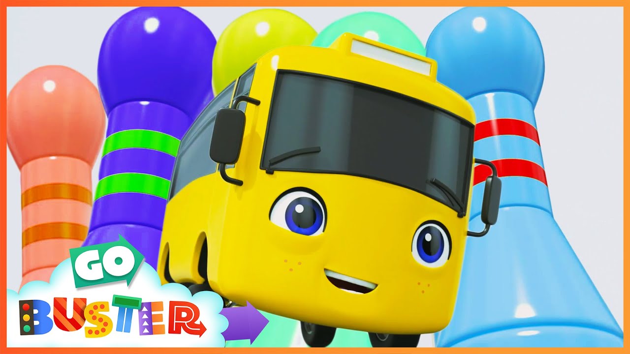 Buster's Colorful Skittles | Go Buster | Moonbug Kids - YouTube