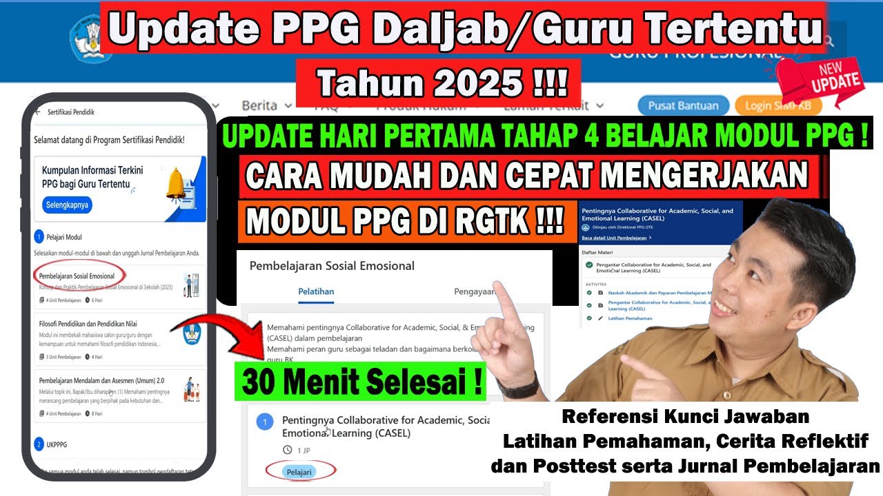 PPG TAHAP 4 HARI PERTAMA !!! CARA MUDAH DAN CEPAT MENGERJAKAN MODUL PPG ...