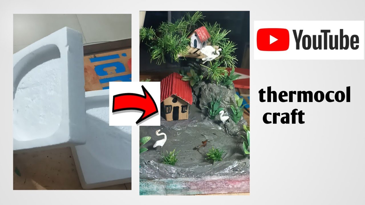 how to make thermocol craft - YouTube