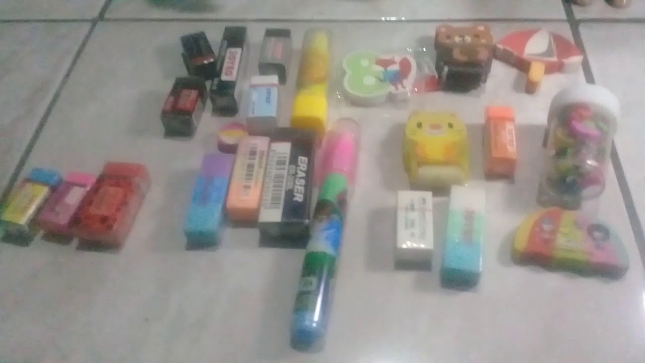Koleksi squishy and penghapus (eraser) - YouTube