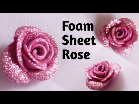 How to make Rose 🌹with foam sheet/foam sheet rose making/foam sheet ...