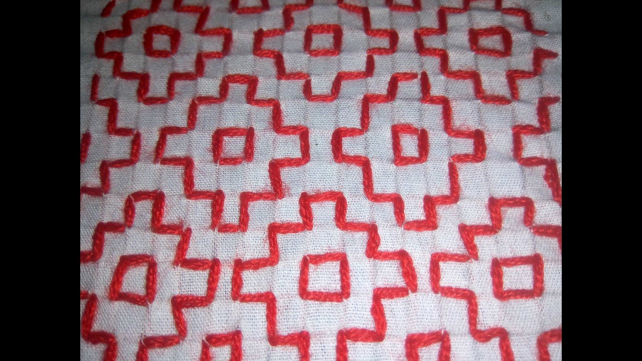 Hand Embroidery Nakshi Katha Design video tutorial. - YouTube